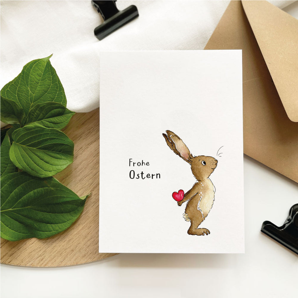Osterkarte - Frohe Ostern - Osterhase