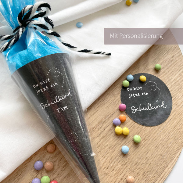 DIY Mini Schultüte basteln - Geschenk zur Einschulung und Party Dekora